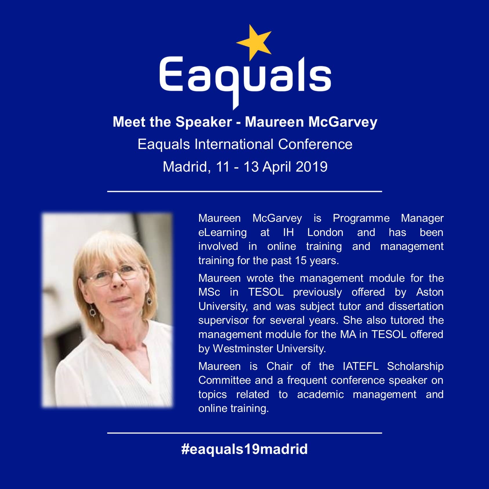 Meet the Speaker: Maureen McGarvey - Eaquals