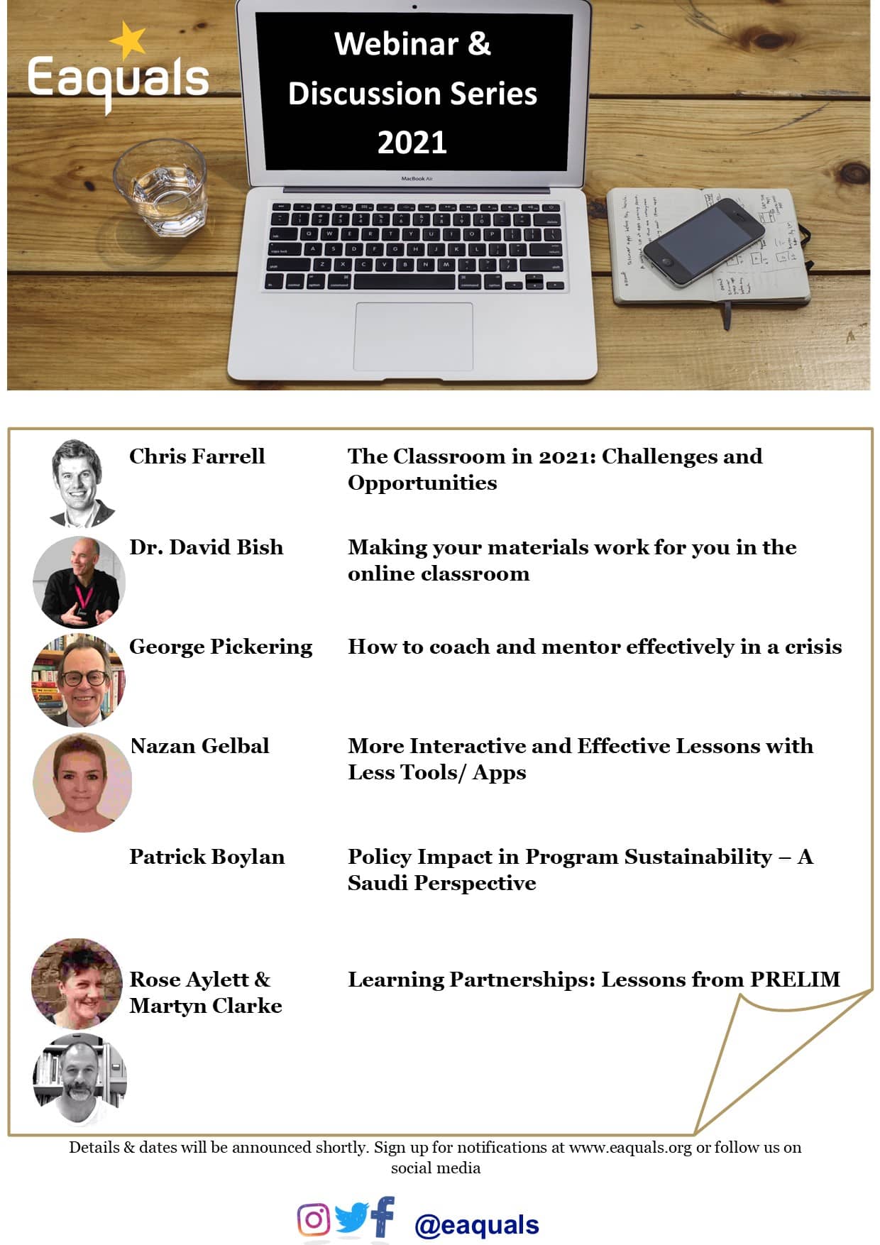 The Eaquals 2021 Webinar Series - Eaquals